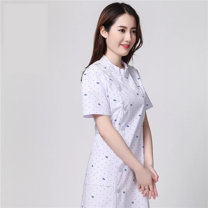 2018 New Print Nurse Uniforms Short Sleeve Medical Clothes Dental ...