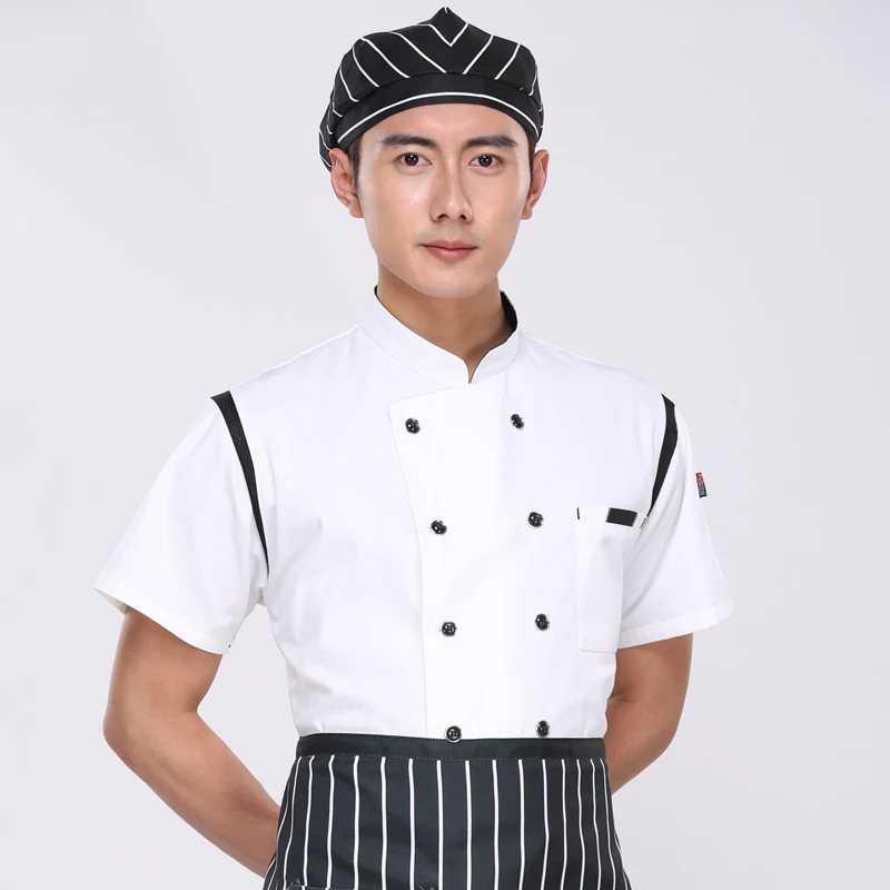 Ropa de trabajo de manga corta para Hotel y restaurante, uniforme de ...