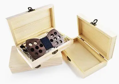 50pcs/lot Handmade Wood Bow Tie Box 145x85x30mm Tie Necktie Tie Gift ...