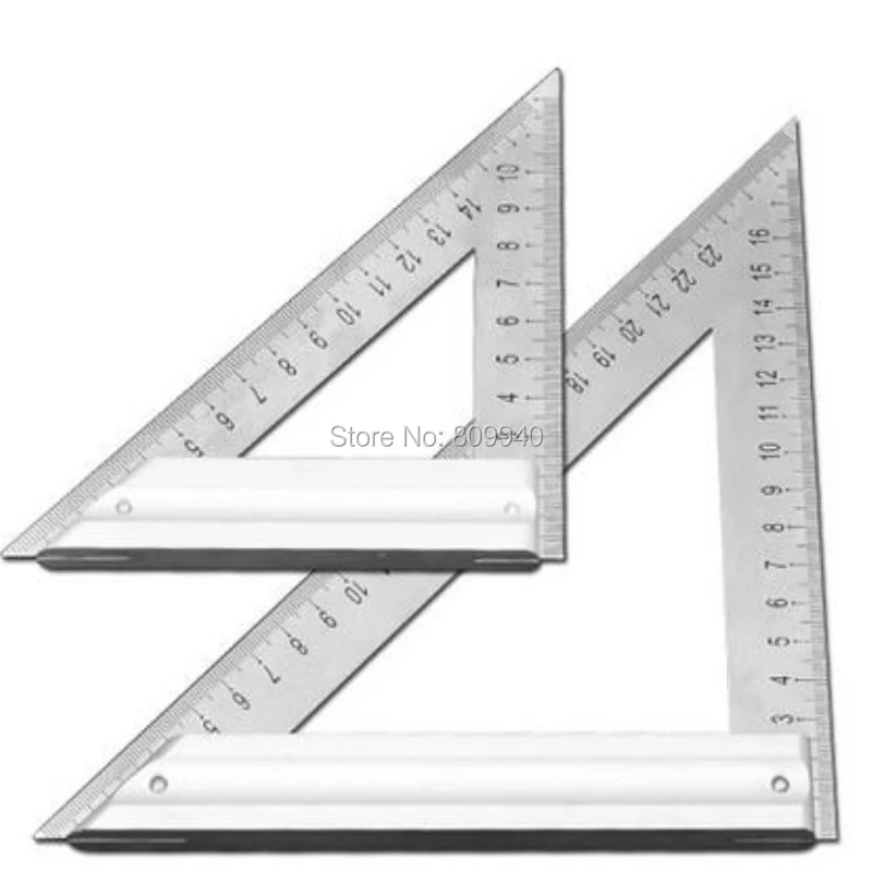 Double Side Scale Stainless Steel 120mm 170mm Metric Triangle Ruler ...