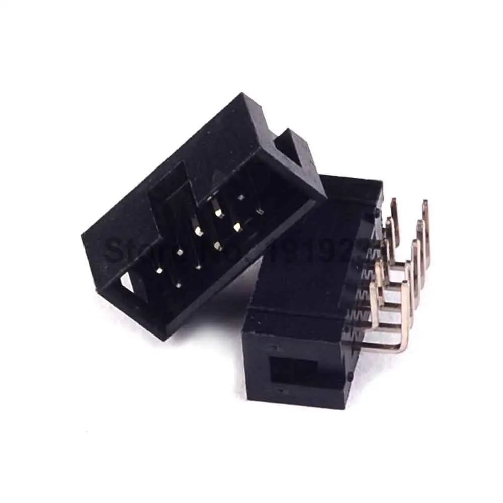 50PCS Right Angle DC3-10P Simple Croissants JTAG Spacing 2.54mm ...