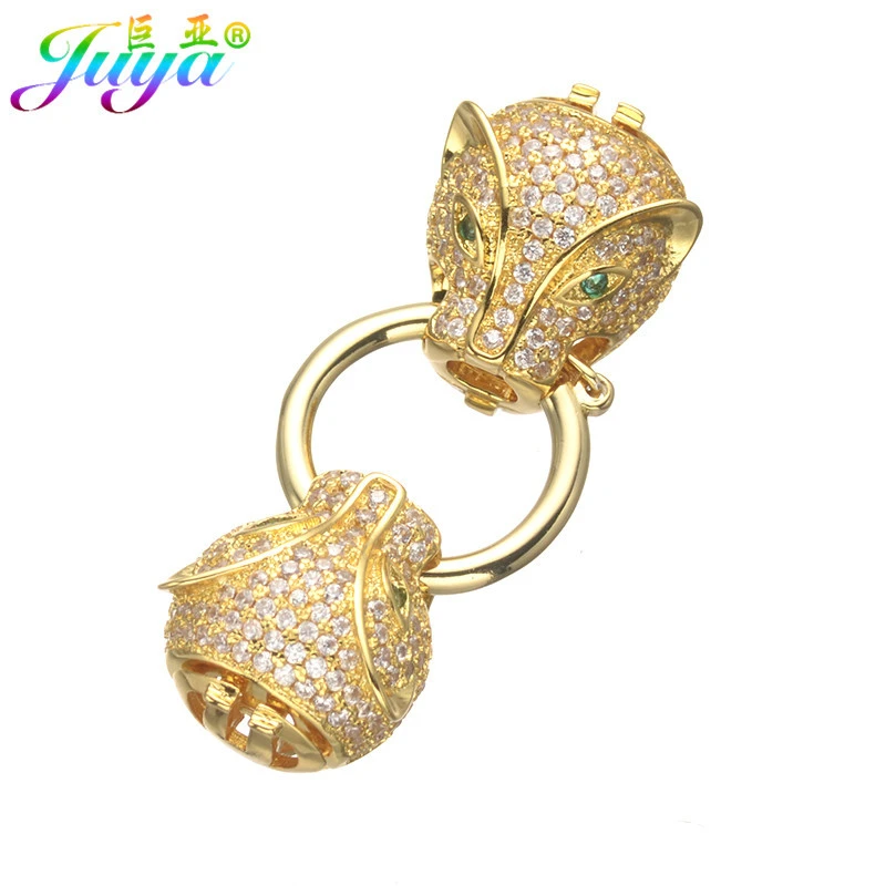 Juya DIY Jewelry Fasteners Supplies Leopard Head Dragon Block Pearls ...