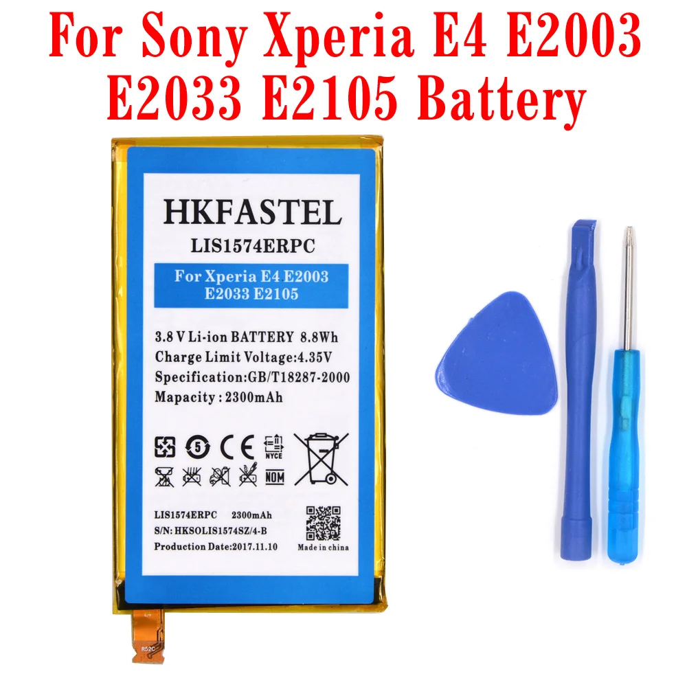 새로운 원래 lis1574erpc 소니 xperia e4 e2003 e2033 e2105 건전지 부속을위한 li 이온 이동 전화 ...