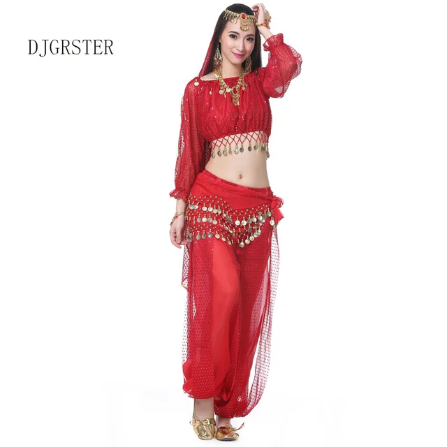 DJGRSTER New 5pcs Belly Dance Costume Bollywood Costume Indian Dress ... DJGRSTER New 5pcs Belly Dance Costume Bollywood Costume Indian Dress ...