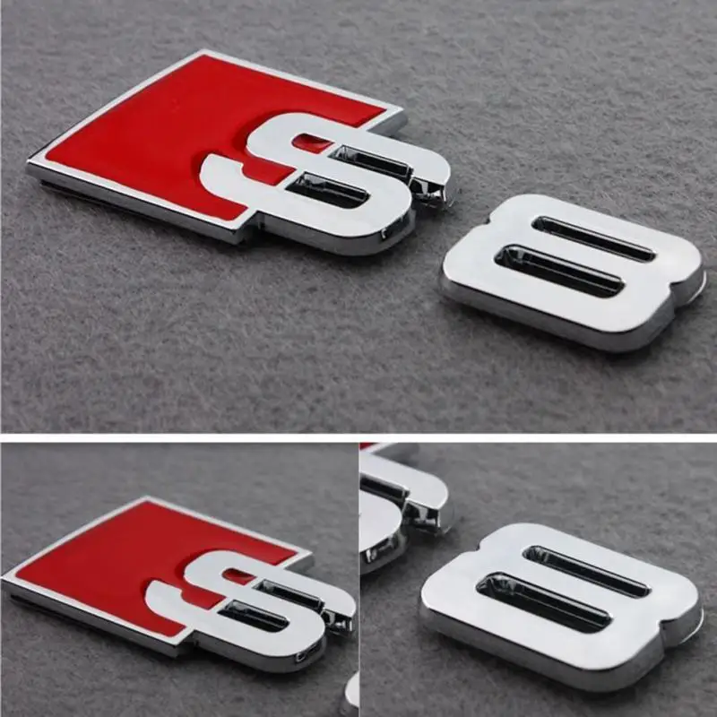 3D Aluminum Audi S Line (S3, S4, S5, S8) Stickers