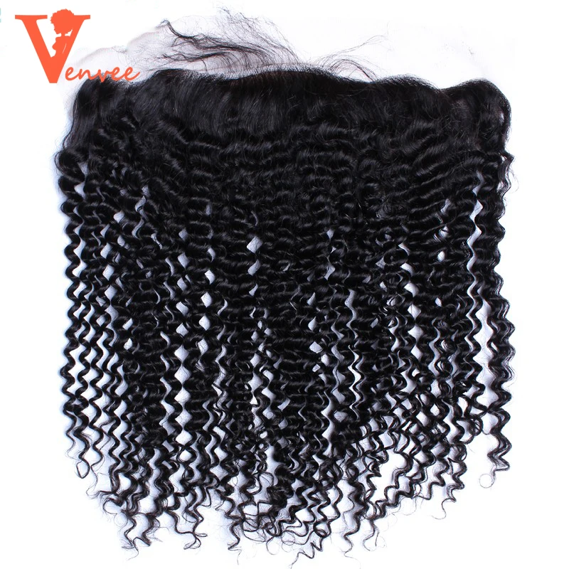 Brazilian Kinky Curly Silk Base Lace Frontal 13x6 100 Human Hair