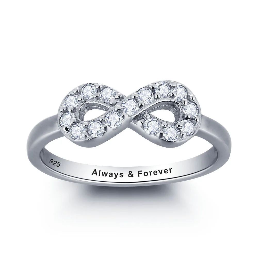 Sterling Silver Monogram Rings For Women | semashow.com