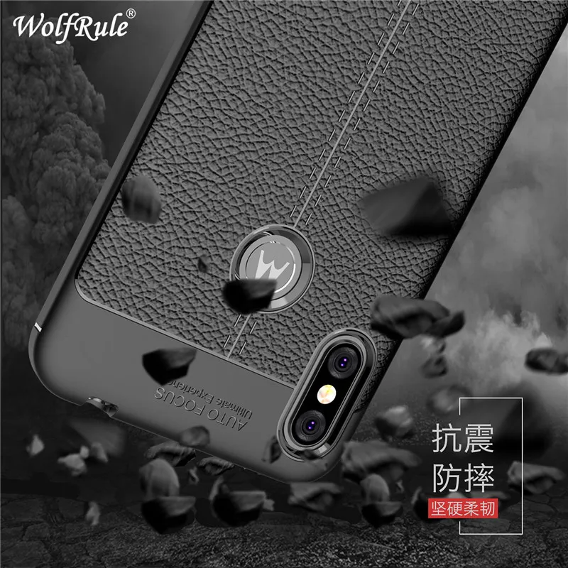 Case For Motorola One Power Cover Shockproof Luxury Leather TPU Back ...