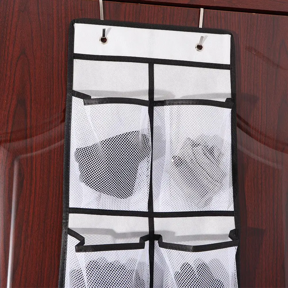 12 Large Mesh Pockets Hanging Shoe Organiser Rack Tidy Storage Box ...