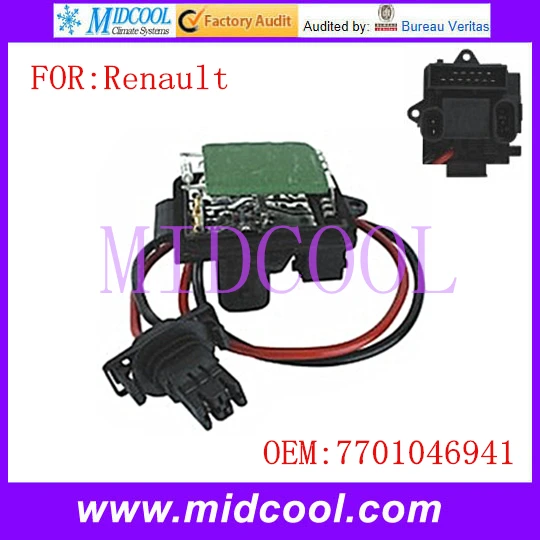 New Heater Fan Blower Motor Resistor use OE NO. 7701046941 for Renault ...