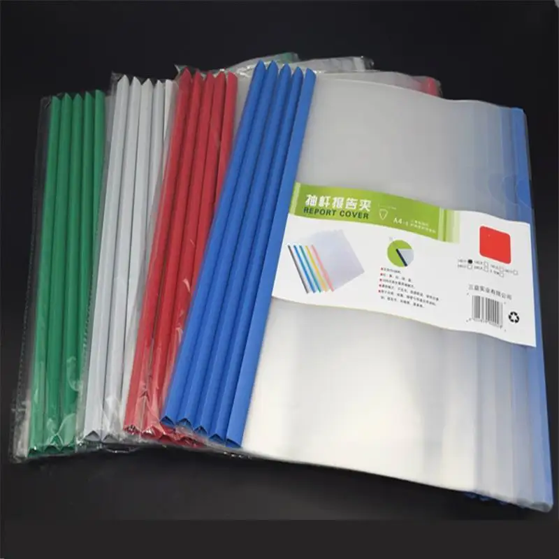200 PCS PVC Thicken A4 File Folder Transparent Plastic Report Cover ...