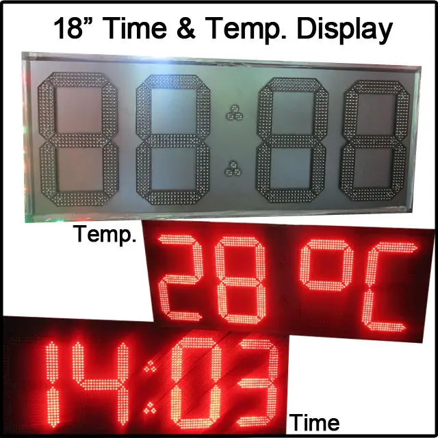 18inch-Red-Color-led-display-for-temperature-time-led-clock-7-segment ...