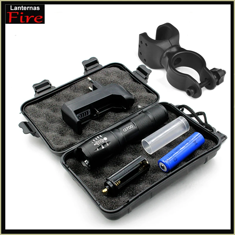 Gift Box 2000Lm Flashlight CREE XM L T6 Zoomable outdoor camping ...