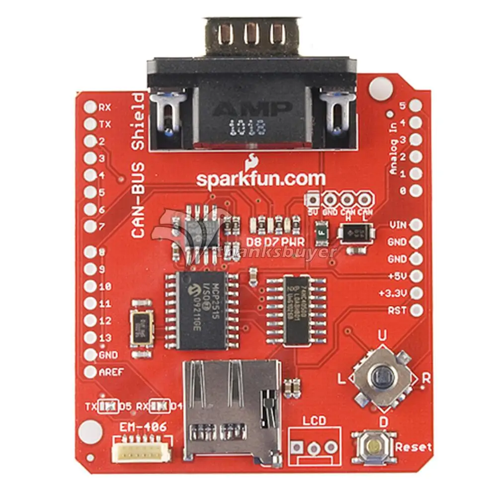 Can Bus Shield Can Protocol Communication Board With Spi Interface Mcp2551 Can Transceiver For