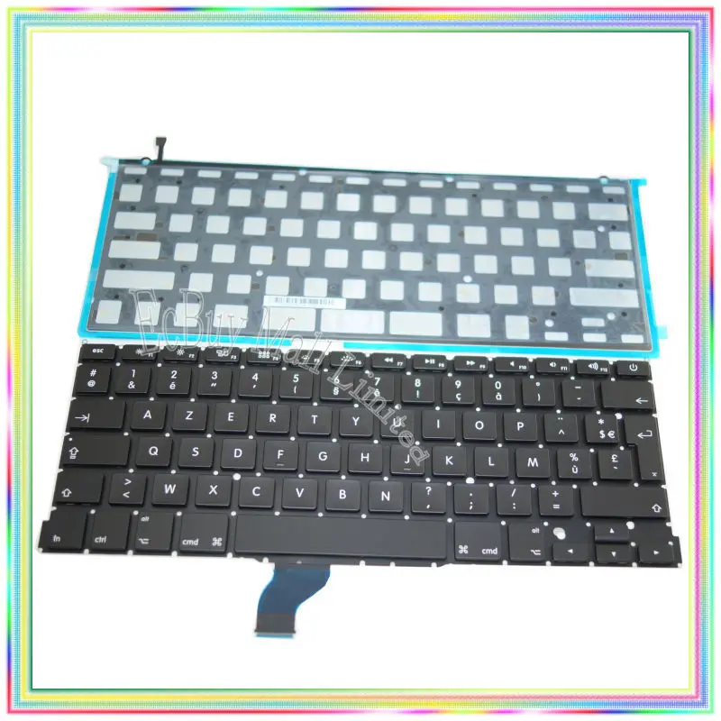 Brand new AZERTY FR French France Keyboard with Backlight for Macbook ...