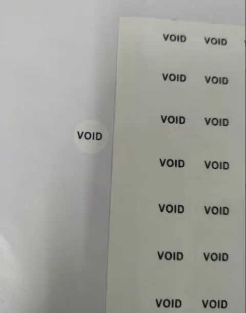 500pcs 1cm round white Warranty VOID Sticker Security Seal Tamper Proof ...