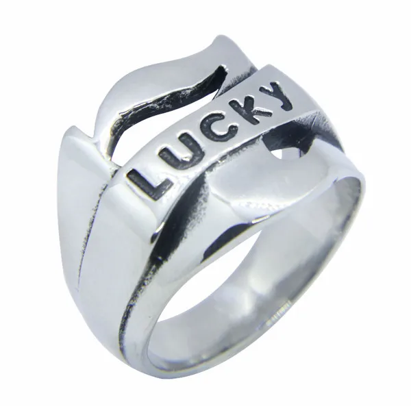 Drop Ship 316L Stainless Steel Polishing Jewelry Lucky 7 Ring Bad Ass ...