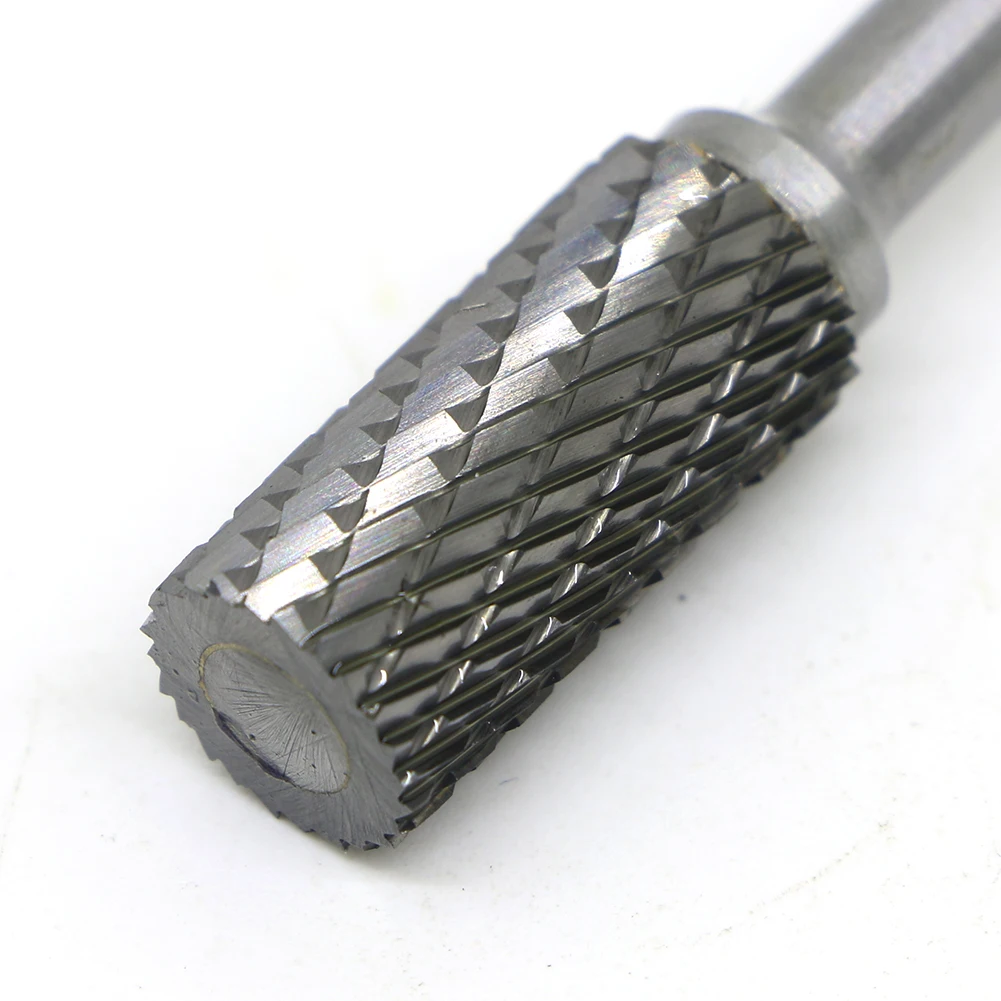 12mm Double Cut Tungsten Carbide Rotary File Burr 6.35mm Shank Metal ...