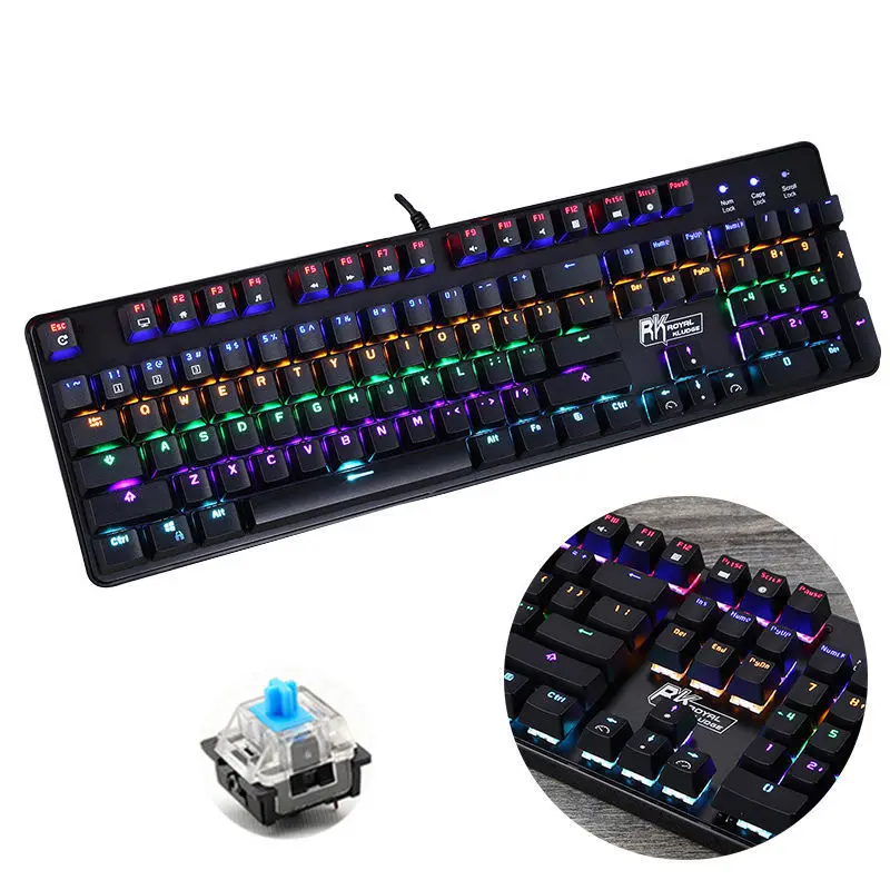 RK Standard 104Key 920 Black Rainbow Backlight Keyboard For Laptop ...