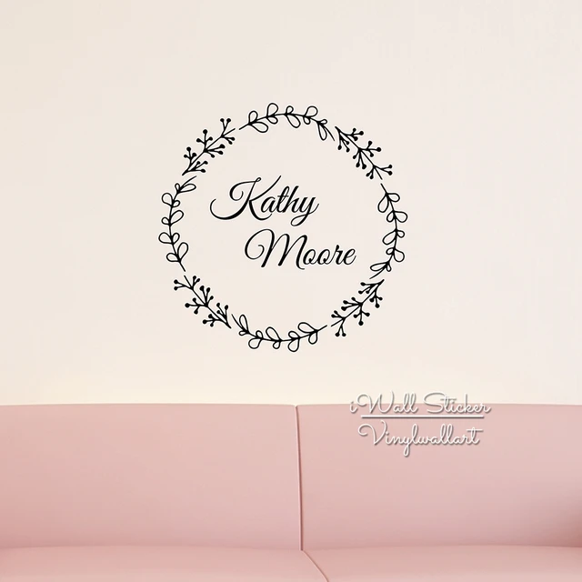 Aliexpress.com : Buy Frame Custom Name Wall Sticker Girls Name Wall ...