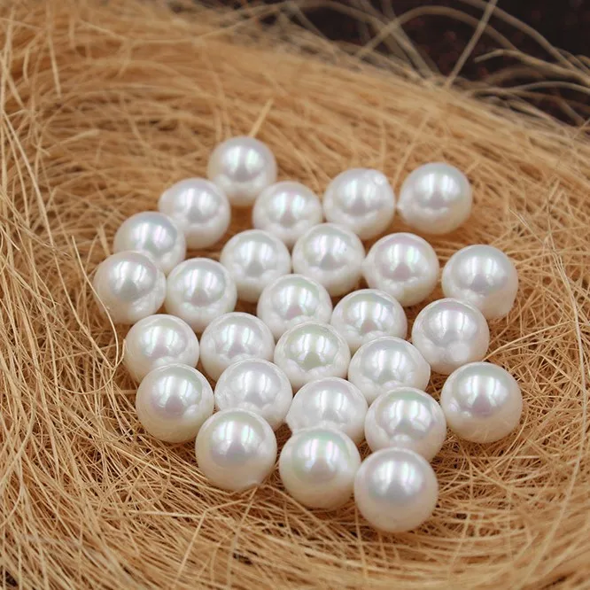 White Color Nice Quality South Sea Oyster Round Shape Shell Pearls Half ...
