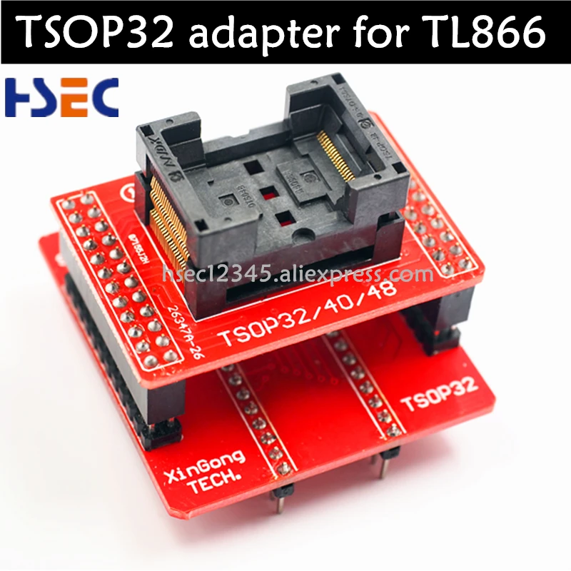 Adaptador de base TSOP32 + enchufe TSOP40 TSOP48 para minipro TL866CS TL866A Xgecu TL866ii plus ...