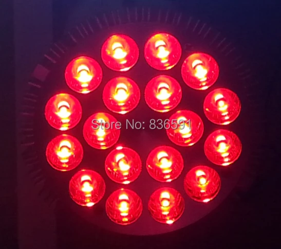 All deep red 660nm PAR led grow light 54W built with 18pcs 3W leds for ...
