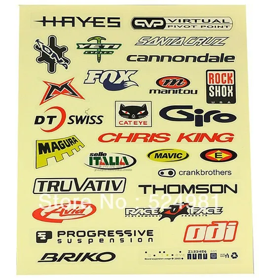 Free shipping 10pics /lot Bicyle stickers Bicyle Mountain Bike|sticker ...