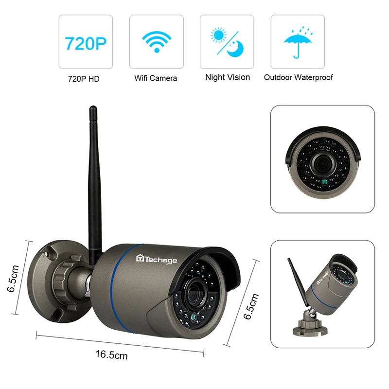 Free shipping Techage Plug and Play 4CH 1080P HD Wireless NVR Kit P2P ...