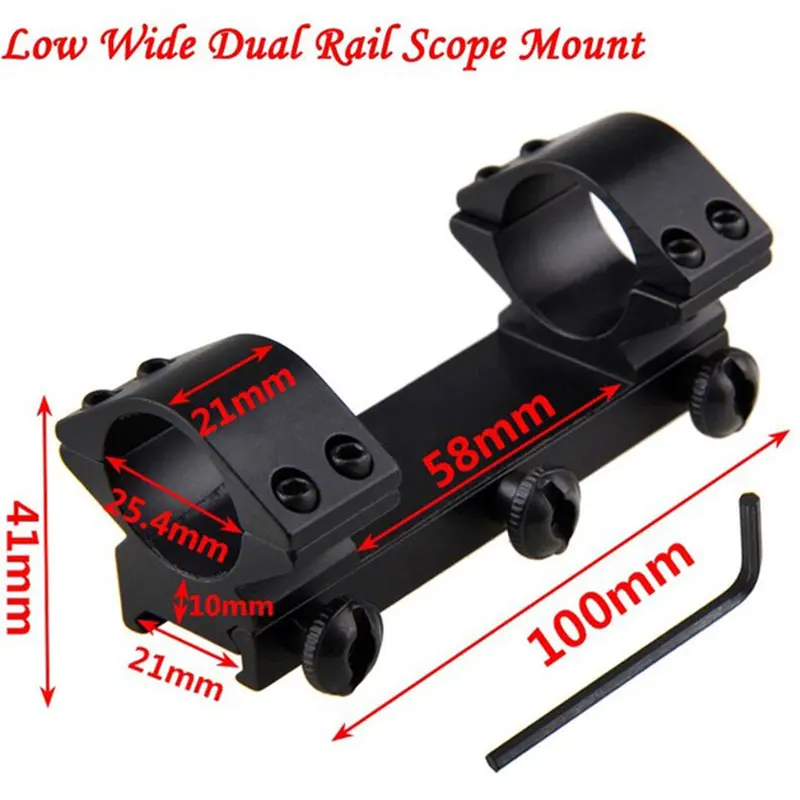 Tactical Scope Dovetail Mount Dual Rail High Low Wide Narrow Ring Rifle ...