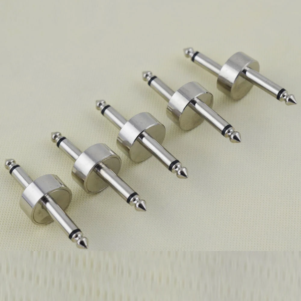1/4 인치 6.35mm Z 타입 기타 이펙트 페달 커플러 커넥터, 실버 기타 페달 보드 플러그 액세서리, 5 개|guitar ...