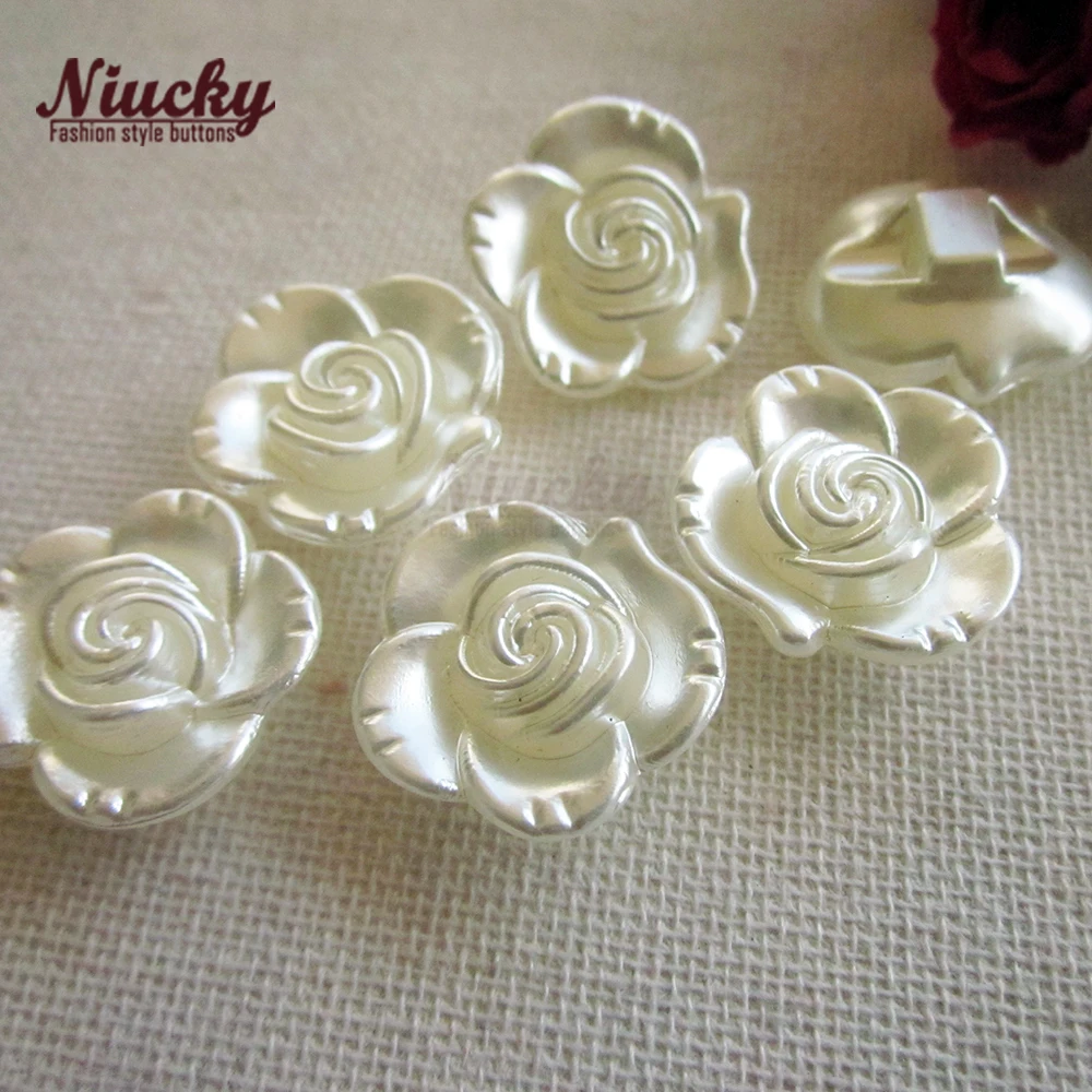 Niucky-18mm-Pearl-Flower-Buttons-for-Sewing-Diy-Craft-Headwear-Dress ...