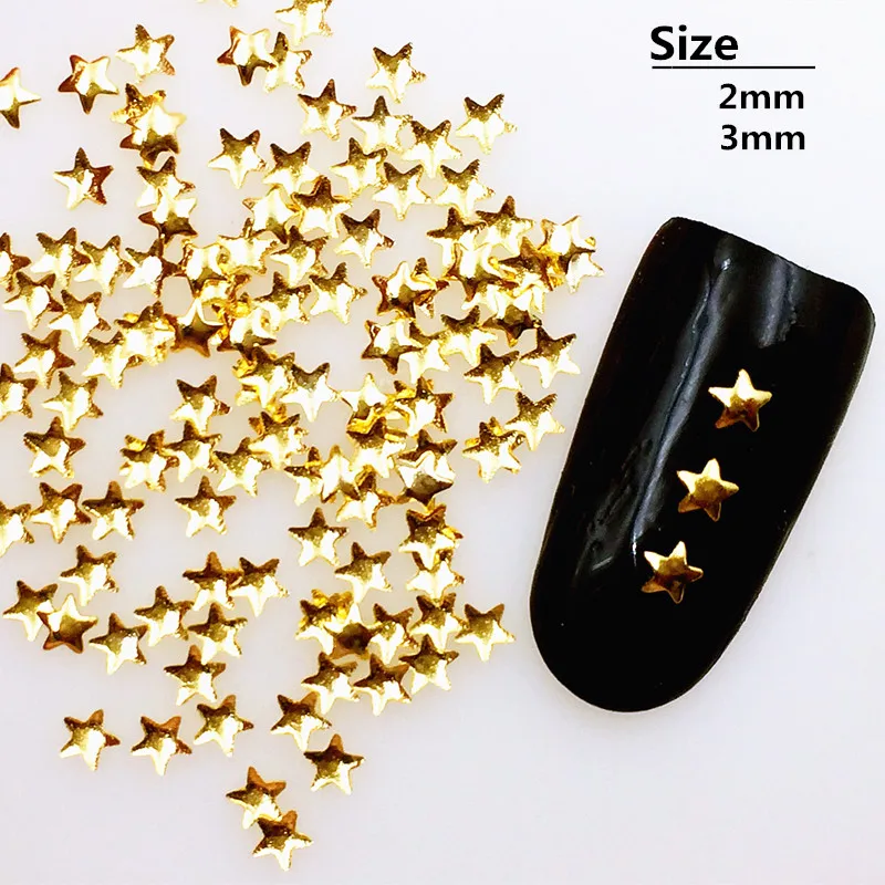 500Pcs-Lot-2mm-3mm-Gold-Silver-Star-Rivets-Studs-Metal-Alloy-Nail-Art ...