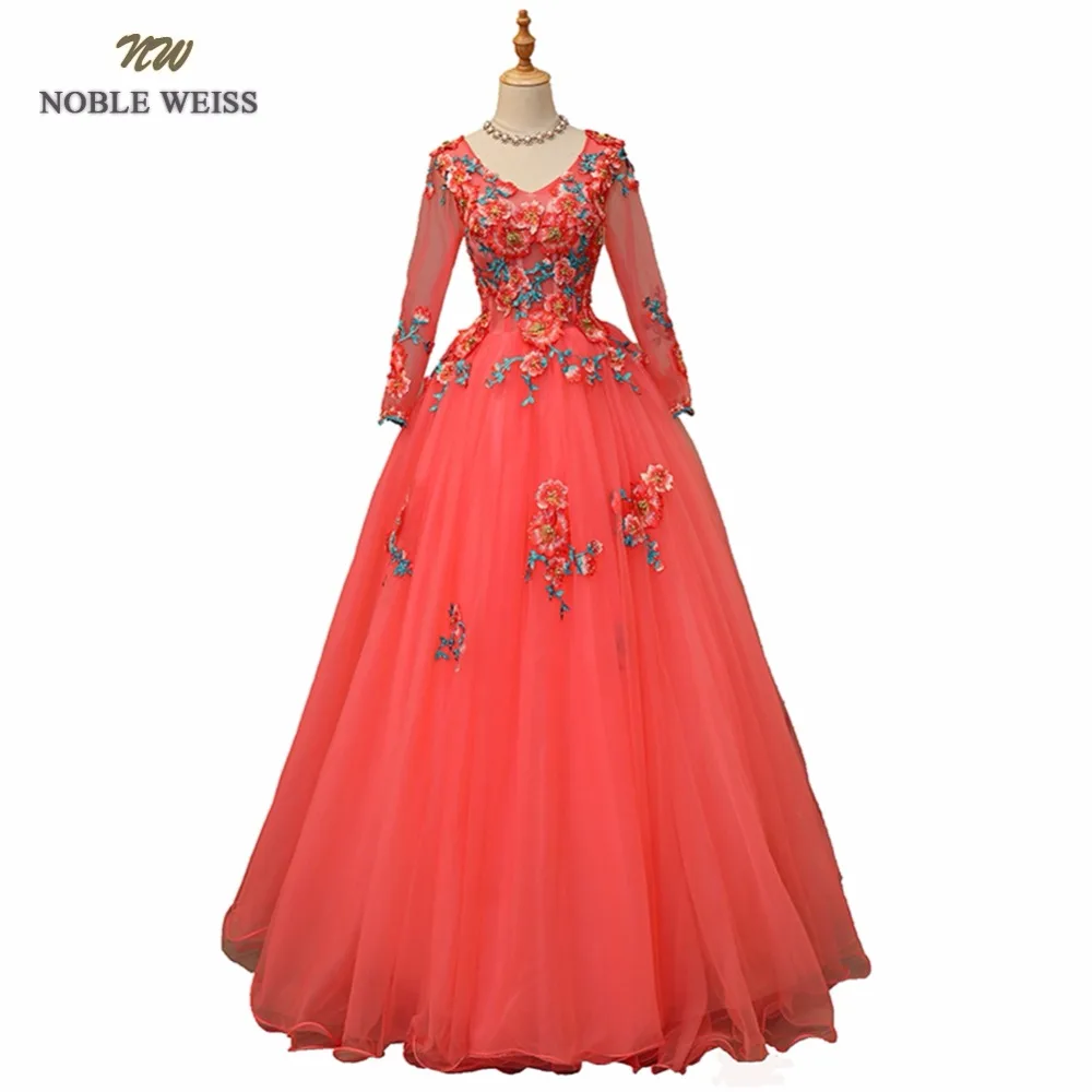 prom dresses 2019 vestido de festa longo a line v neck long sleeve prom ...