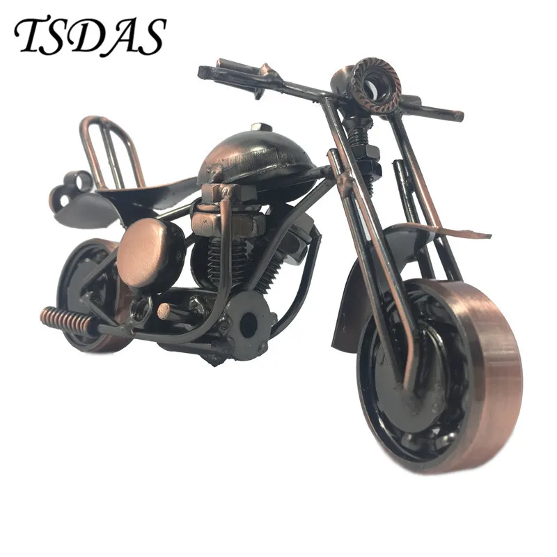 Handmade Metal Motorcycle Model With Brown & Black Color, Iron ...