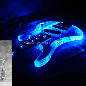 2016 New Arrival Thru 5 String Acrylic Body Bass Guitar Rosewood ...