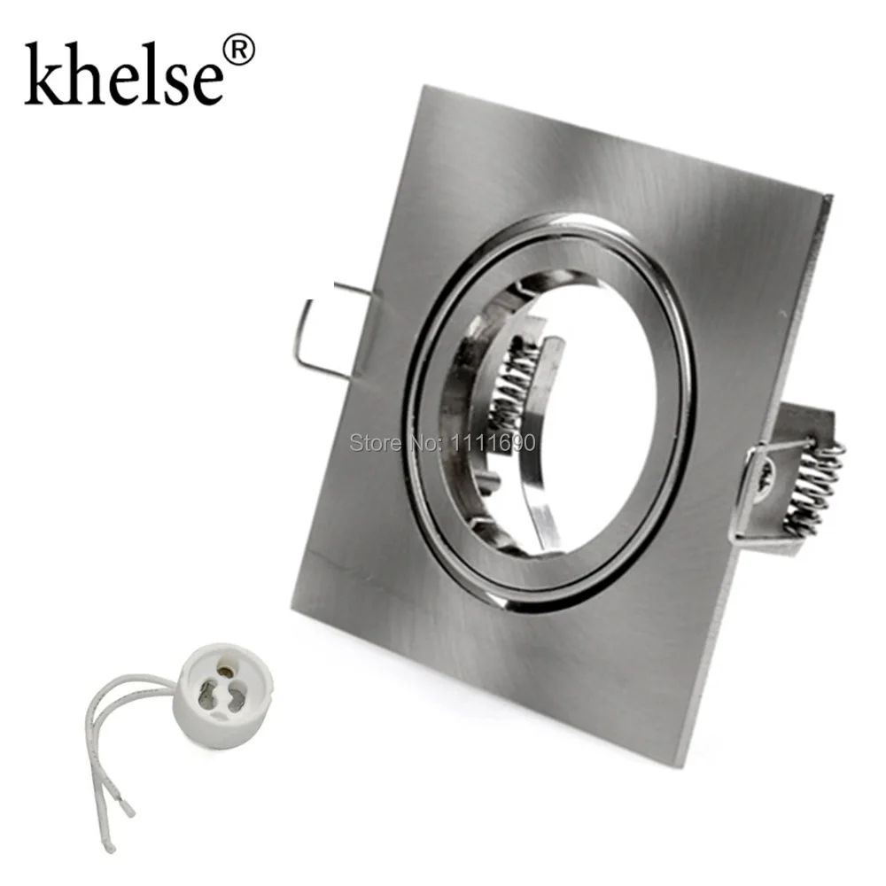 Vierkante-Verzonken-Metal-Chrome-Verstelbare-Plafond-Lampen-Houder-GU10 ...