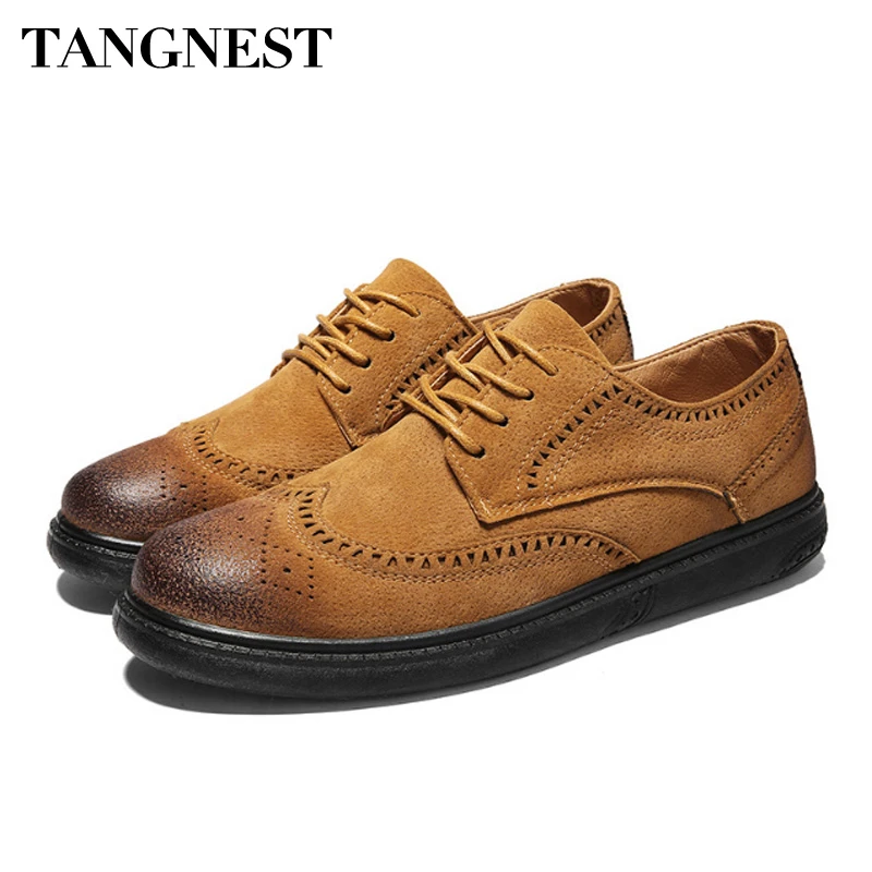 Tangnest Moda hombre Brogue zapatos de estilo británico hombres Flock ...