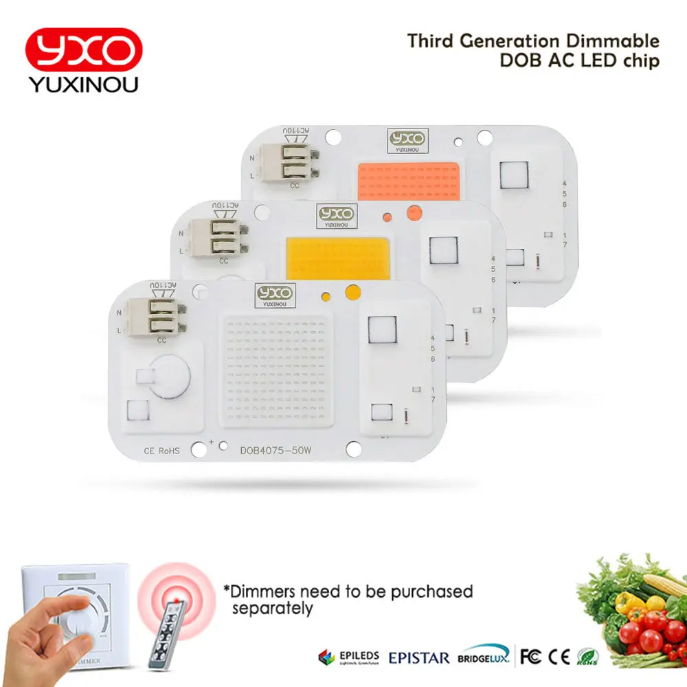 Cob Led Chip Cold White | Led Cob Chip Light 50w | Chip Light Cob Smd ...