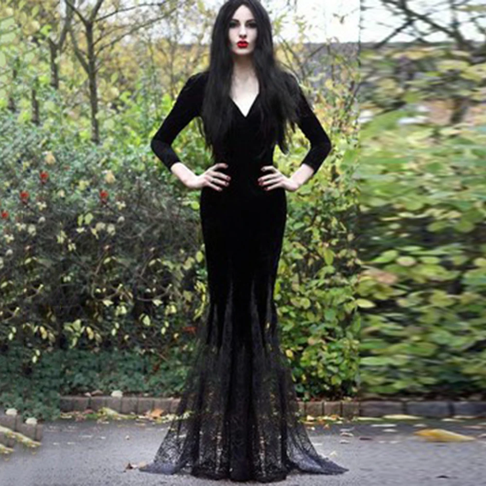 Gothic-mix-Dress-Women-2018-Vintage-Long-Sleeve-Dress-Lace-Black ...