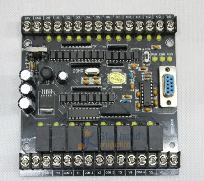 20mr 20mt Black Control Board For Mitsubishi Fx1n Plcstm32 Mcu 12 Input And 8 Output Relay Module