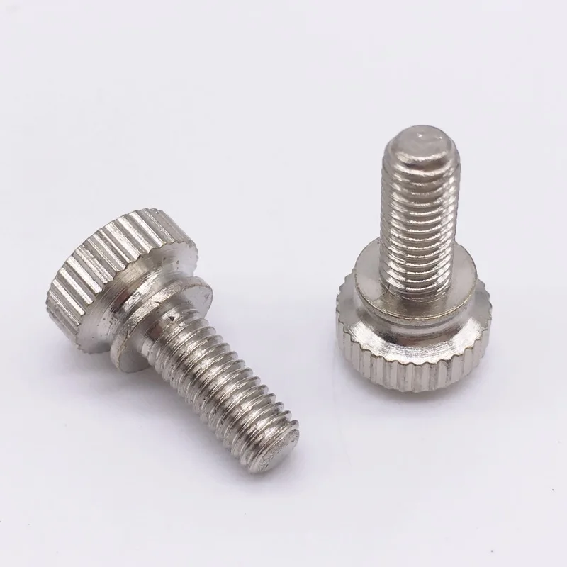 Wkooa M3 M4 M5 Thumb Screws Round Head Knurling Twist Screw Hand ...