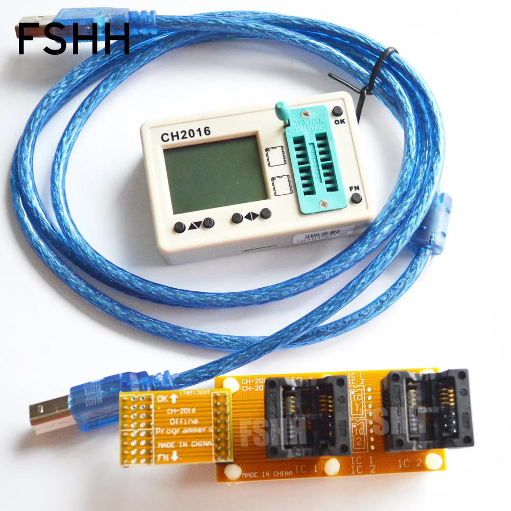 SPI programador FLASH CH2016 Multi, sin conexión, SOP8 208mil, toma de ...