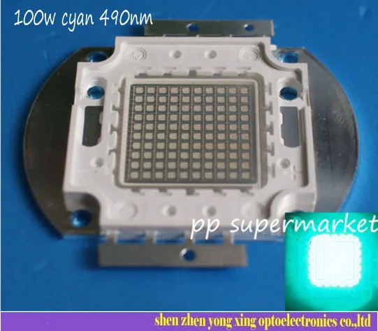 Freeshipping! 100W High Power LED cyan 490 495nm led Light 30 35V ...