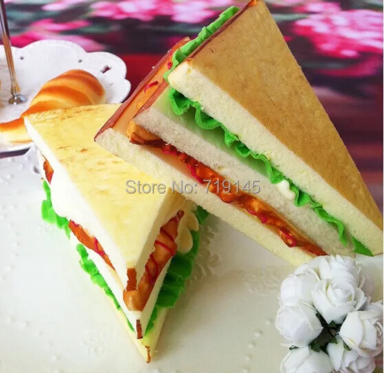 Artificial PU fake cream sandwich bread food Kitchen restaurant ...