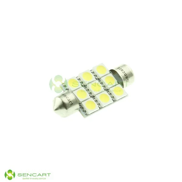 39mm /3423/ 3425 2W 9 SMD LED 126 Lumen 6500K White Dome Light (DC 12V ...