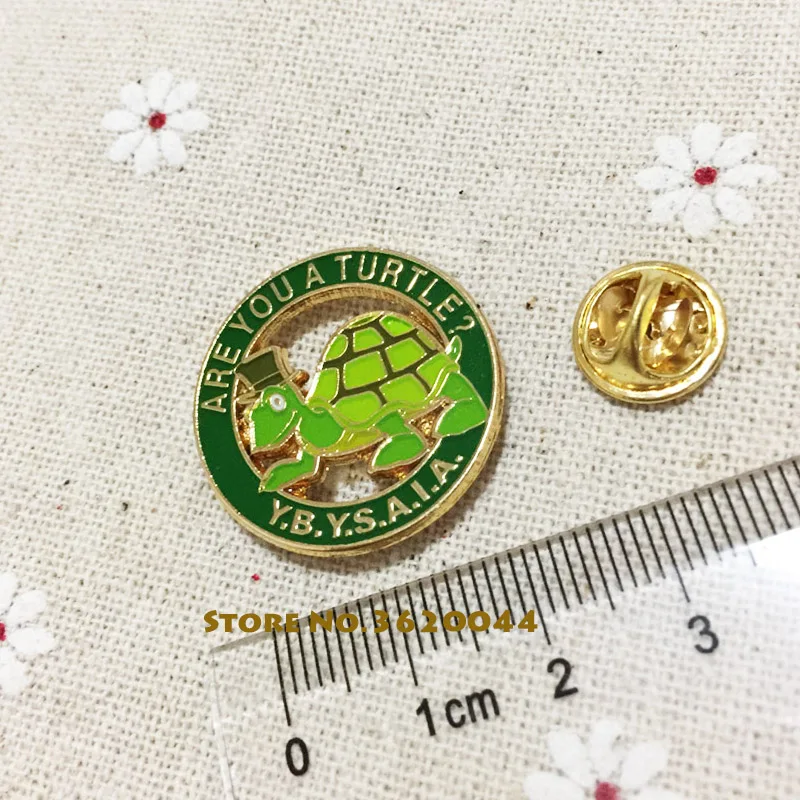 50pcs Custom Metal Badge Charity Freemasonry Are You A Turtle Y.b.y.s.a ...