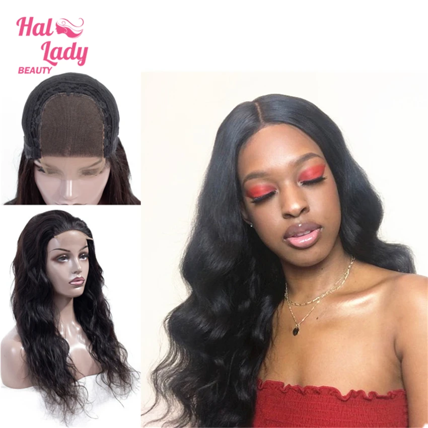 Halo Lady Beauty Natural Body Wave Lace Front Human Hair Wigs Pre Plucked Brazilian Remy Hair