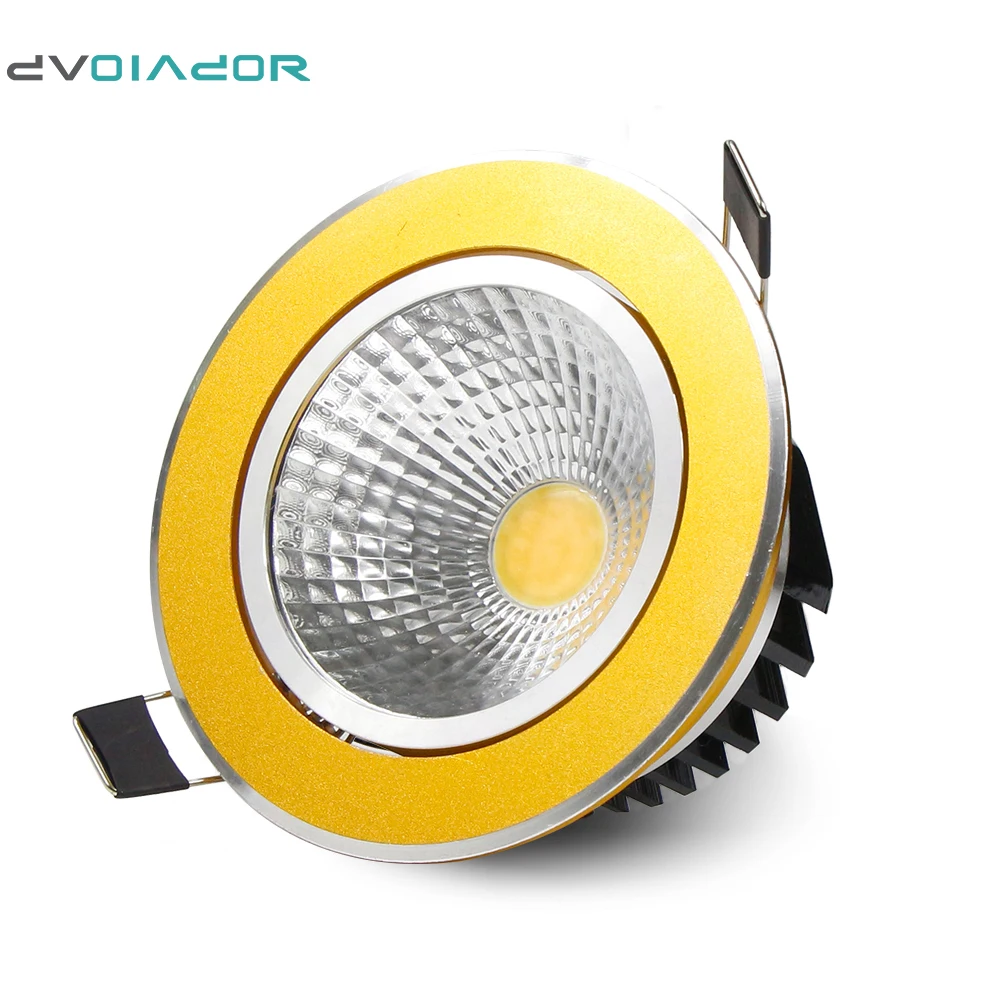 Dimmable Recessed LED COB Chip Downlight 5W 7W 9W 12W Warm White Multi ...