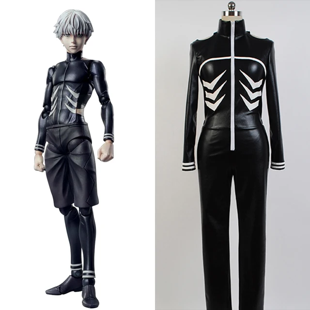 Tokyo Ghoul Ken Kaneki Uniform Jumpsuit Outfit Cosplay Costume black ...